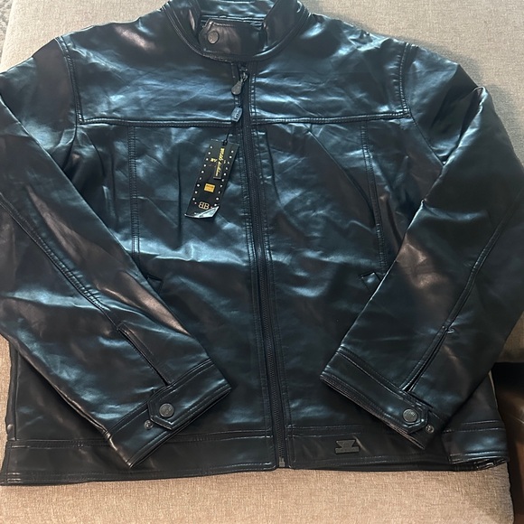 luxurious BVLGO | Jackets & Coats | Mens Sleek Black Faux Leather ...